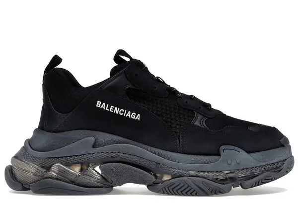 Balenciaga Triple S Clear Sole Sneakers - Black