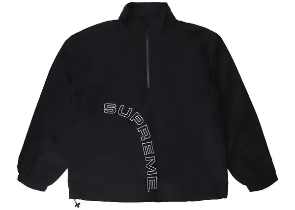 Supreme Corner Arc Half Zip Pullover - Black
