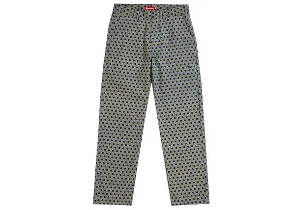 Supreme Work Pant - Navy Blue Monogram