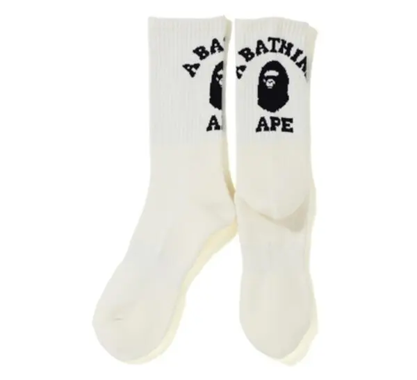 BAPE College Socks - White