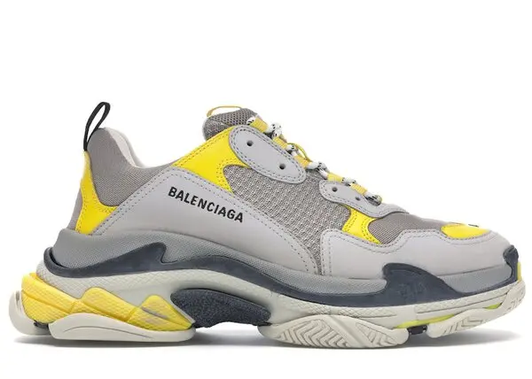 Balenciaga Triple S Sneakers - Grey/yellow