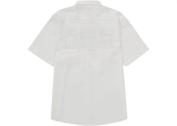 Supreme Croc Patch Short Sleeve Work Shirt - White