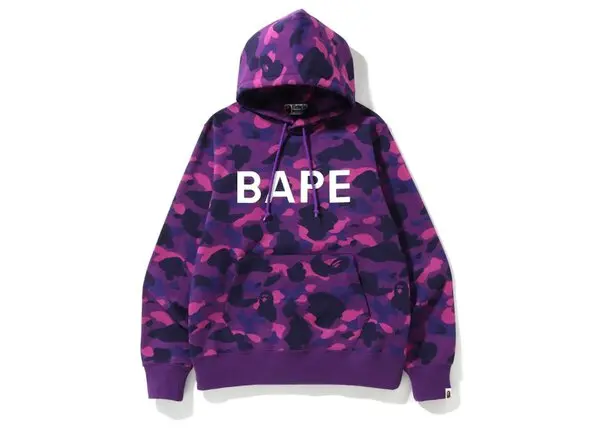 BAPE Camo Pullover Hoodie - Purple