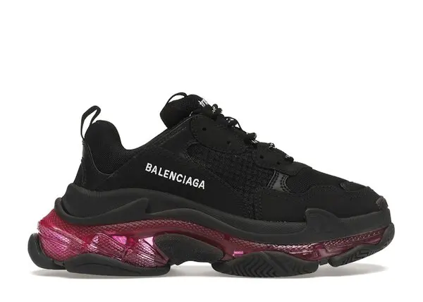 Balenciaga Triple S Clear Sole Sneakers - Black/pink