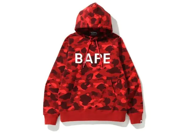 BAPE Camo Pullover Hoodie - Red
