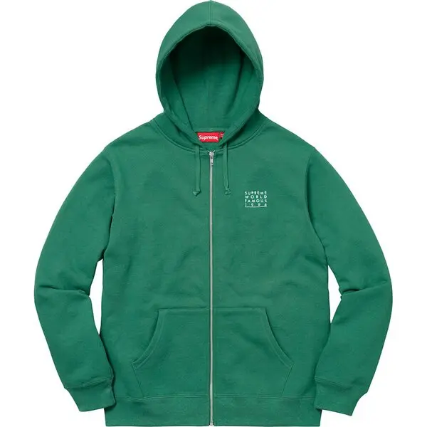Supreme Zip-up Hooded Sweatshirt - Light Pine