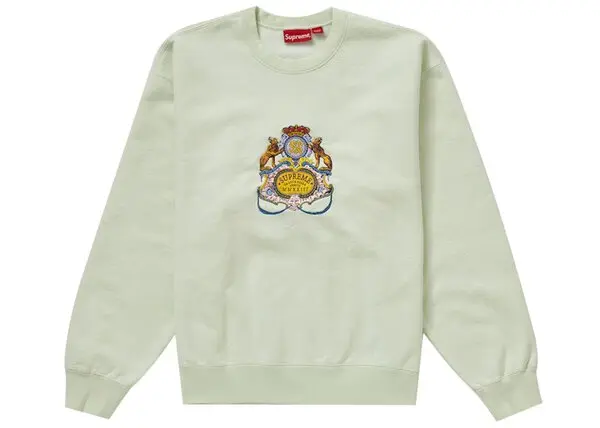 Supreme Crest Crewneck Sweatshirt - Light Green