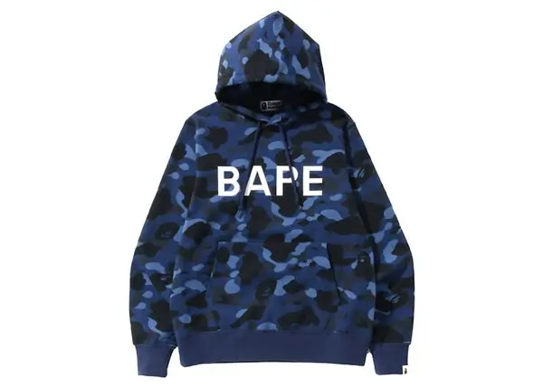 BAPE Camo Pullover Hoodie - Navy Blue