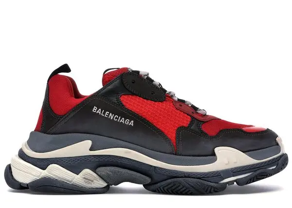 Balenciaga Triple S Lace-up Sneakers - Red/black