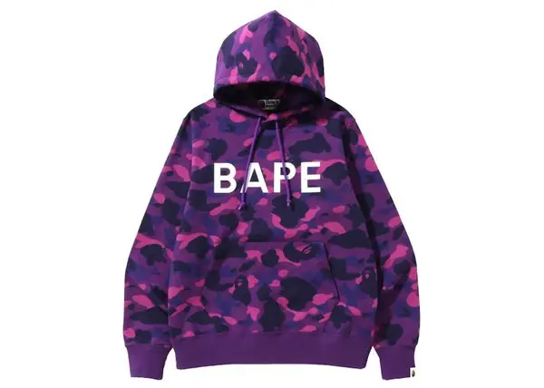BAPE Camo Pullover Hoodie - Purple