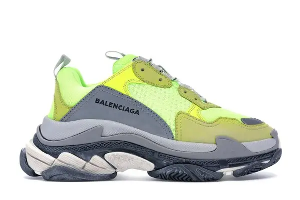 Balenciaga Triple S Sneakers - Neon Yellow/grey