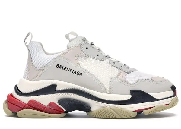 Balenciaga Triple S Sneakers - White/black/red