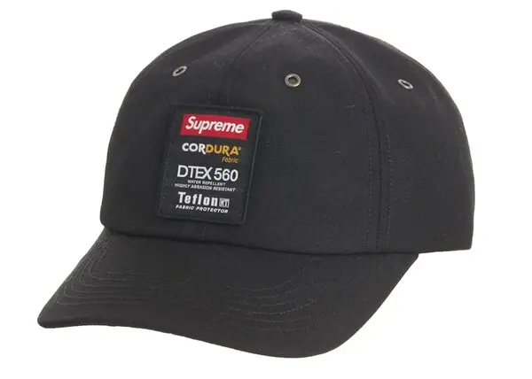 Supreme Cordura Teflon 6-panel Cap - Black