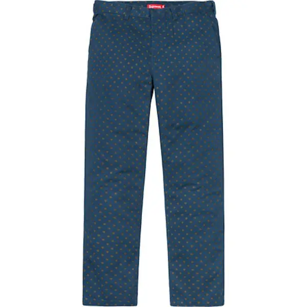 Supreme Work Pant - Light Navy Blue Polka Dot