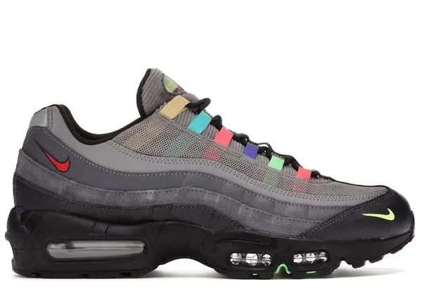 Nike Max 95 Se Vintage Tv Sneakers - Light Charcoal/university Red/black