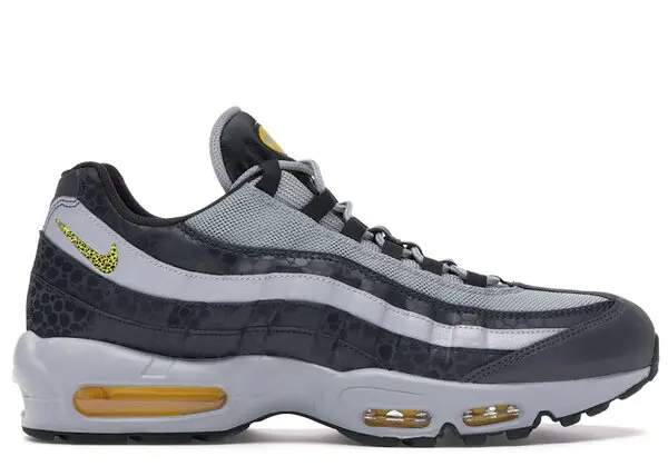 Nike Air Max 95 Safari Reflective Sneakers - Off Noir/dynamic Yellow/atmosphere Grey