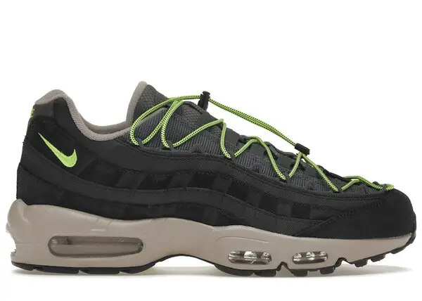 Nike Air Max 95 Speed Lacing Sneakers - Off Noir/volt/iron Grey