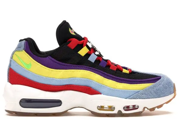 Nike Air Max 95 Spin Sneakers - Psychic Blue/chrome Yellow