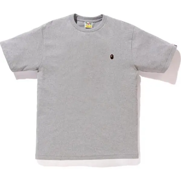 BAPE Ape Head One Point Tee Shirt - Gray