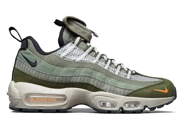 Nike Air Max 95 Surplus Supply Sneakers - Olive/grey/orange