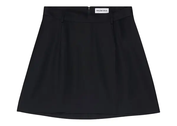 Balenciaga Virgin Wool Twill Mini Skirt