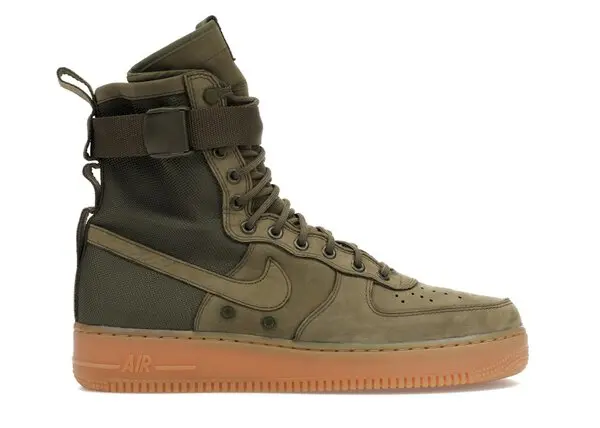 Nike Sf Air Force 1 High-top Sneakers - Faded Olive/gum/light Brown
