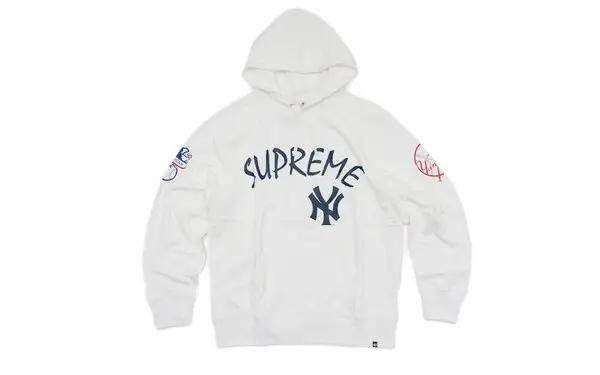 Supreme Yankees Hooded Sweatshirt - White