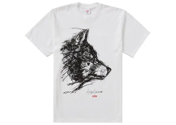 Supreme Yohji Yamamoto Scribble Wolf Tee Shirt - White