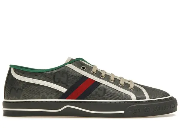 Gucci Off The Grid Tennis 1977 Low Top Sneakers - Dark Grey Gg/blue/red