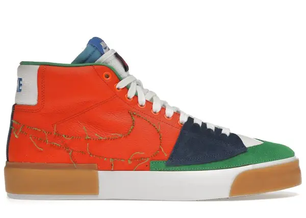 Nike Zoom Blazer Mid Edge Sneakers - Safety Orange/university Gold/white