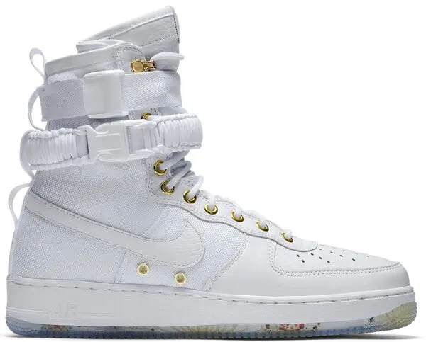 Nike Sf Air Force 1 High Lunar New Year Sneakers - White/metallic Gold