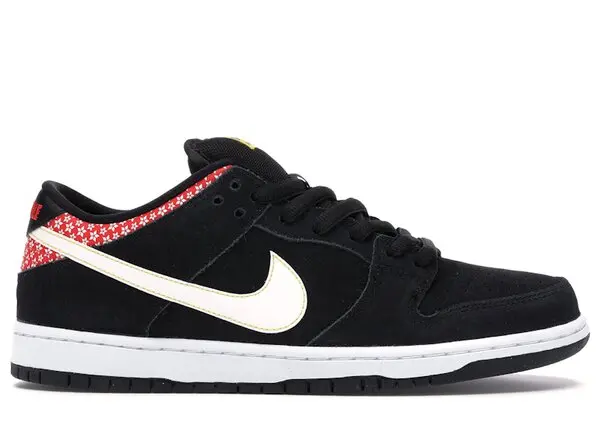 Nike Dunk Low Firecracker Sneakers - Black/white/challenge Red
