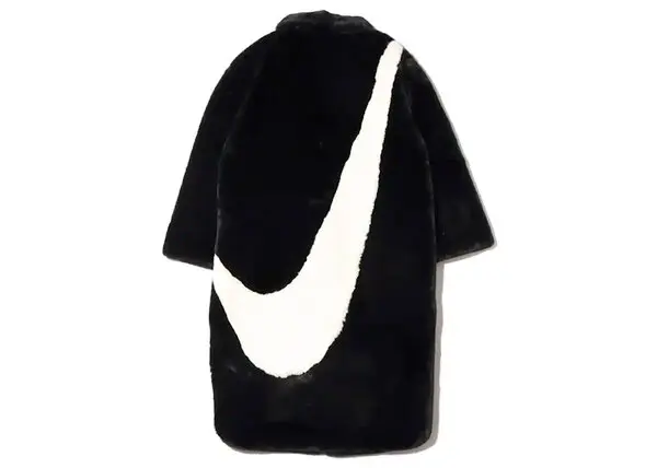 Nike Faux Fur Long Jacket - Black