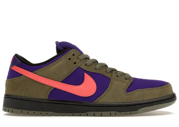 Nike Dunk Low Sneakers - Olive/atomic Red/electric Purple