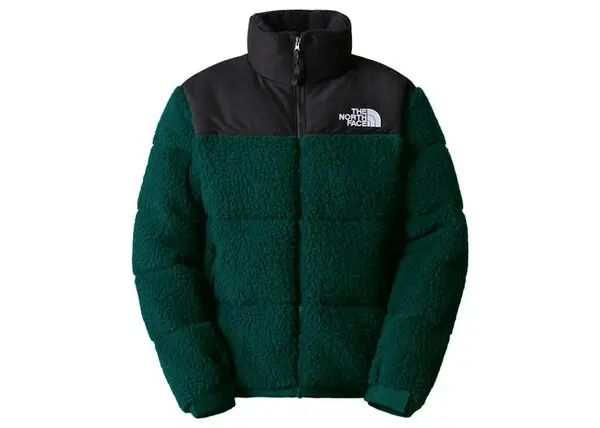 The North Face High Pile 600 Fill Recycled Down Nuptse Jacket - Ponderosa Green