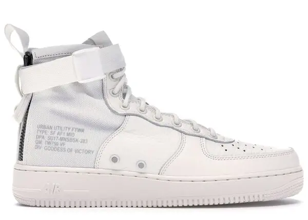 Nike Sf Air Force 1 Mid - Ivory/reflective Silver