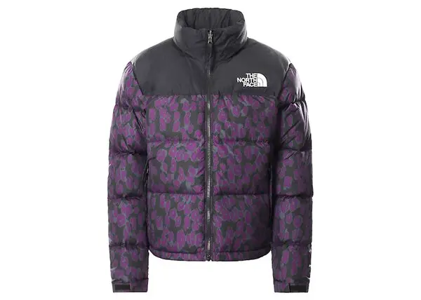 The North Face 1996 Printed Retro Nuptse 700 Fill Packable Jacket - Gravity Purple Leopard Print