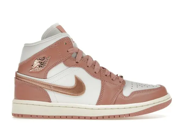 JORDAN 1 Mid Se Sneakers - Red Stardust/white/sail