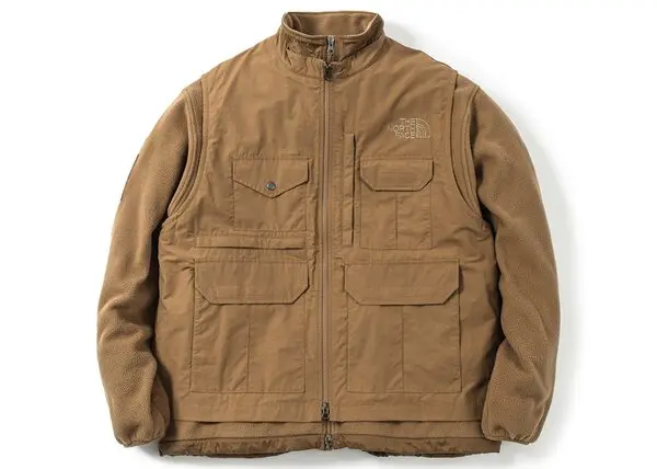The North Face X Invincible 2 In 1 Denali Jacket - Utility Brown