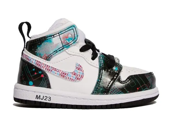 JORDAN 1 Mid Se Take Flight Sneakers - White/bright Crimson/blue Hero