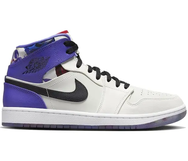 JORDAN 1 Mid Se Valentine's Day Flowers - Sail/black/white
