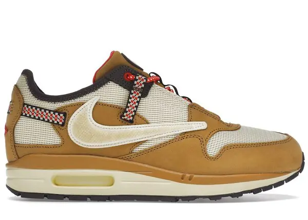 Nike Max 1 Travis Scott Cactus Jack Sneakers - Wheat/lemon Drop/baroque Brown