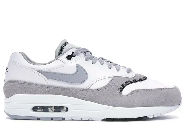 Nike Air Max 1 Sneakers - White/black/wolf Grey