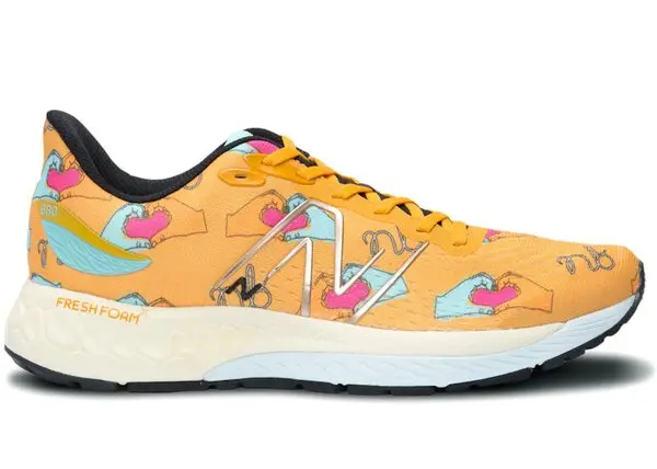 NEW BALANCE Fresh Foam X 880v12 Heart Print Sneakers - Orange/graphic