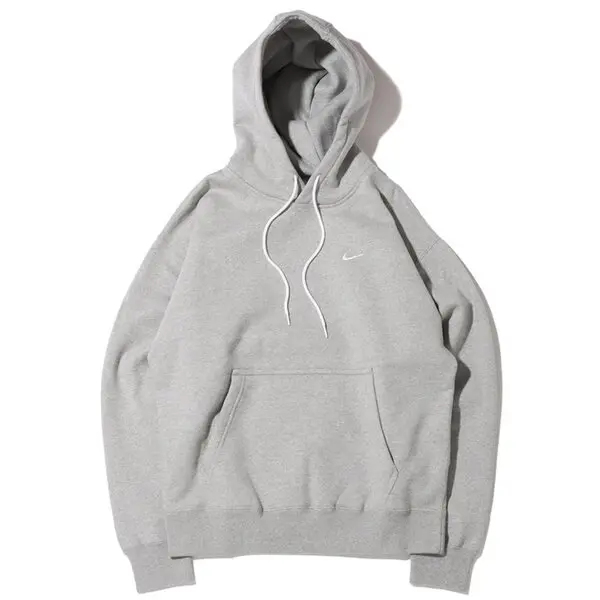Nike Nikelab Solo Swoosh Fleece Hoodie - Dark Grey Heather