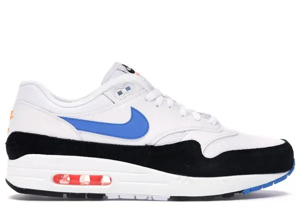 Nike Air Max 1 Sneakers - White/total Orange/black
