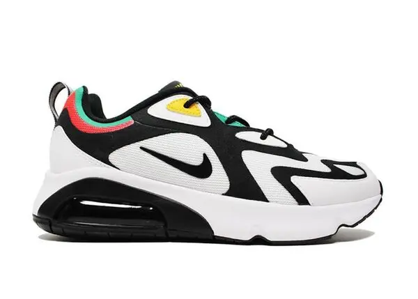 Nike Air Max 200 Rasta Sneakers - White/black/bright Crimson