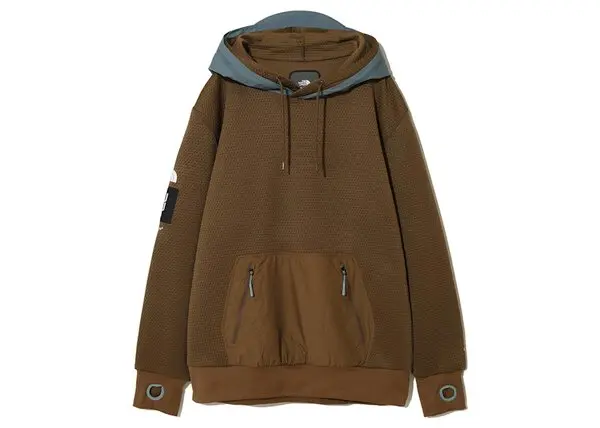 The North Face X Undercover Soukuu Dotknit Double Hoodie - Sepia Brown/concrete Grey
