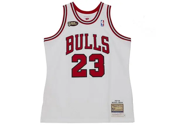 Mitchell & Ness Michael Jordan 1997-98 Chicago Bulls Finals Authentic Nba Jersey - White/red/black