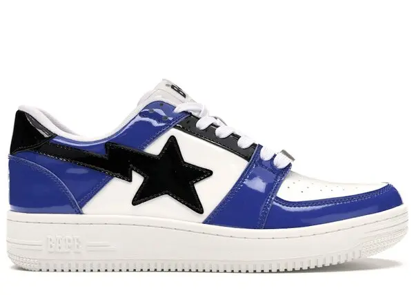 BAPE A Bathing Ape Sta Low Sneakers - White/royal/black